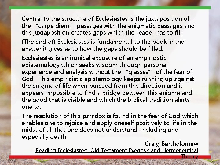Michael Suderman 13 When all has been heard
