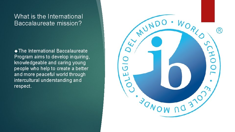 Welcome to Washburn An IB World School Graduating