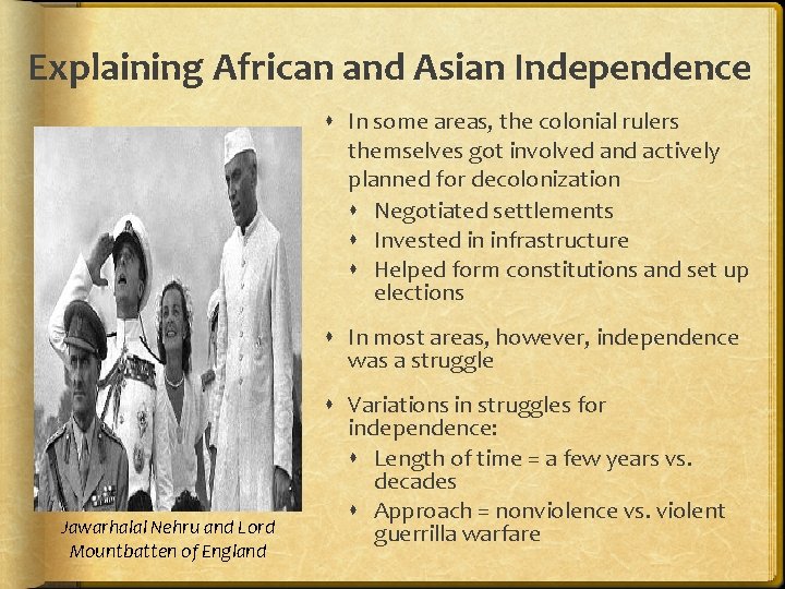 Independence and Development in the Global South AP