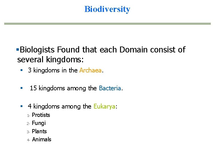Biodiversity Part 1 Biodiversity Defination Biodiversity is the