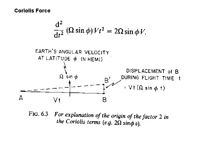 Basic dynamics The equation of motion Scale Analysis