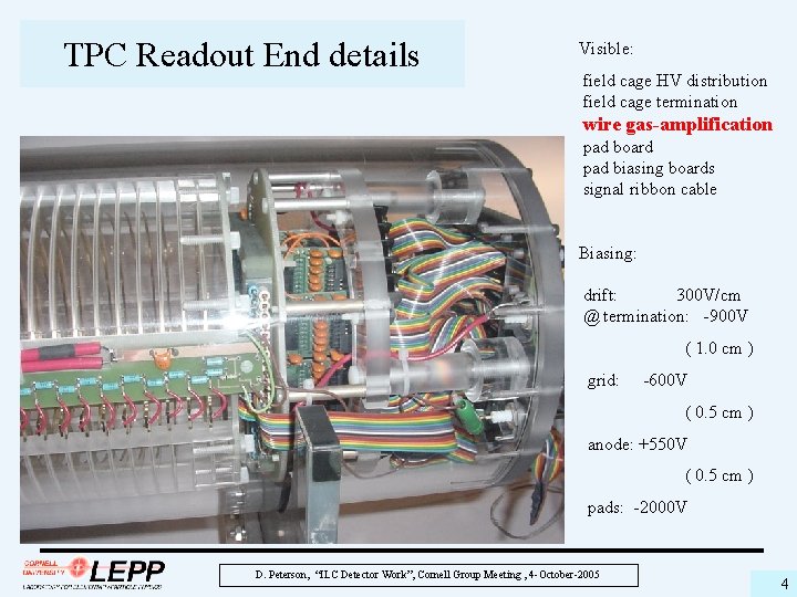 ILC Detector Work Dan Peterson CornellPurdue TPC development