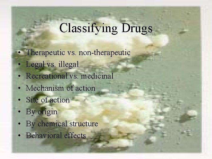 Drugs and Behavior General Issues Chapter 1 WHAT