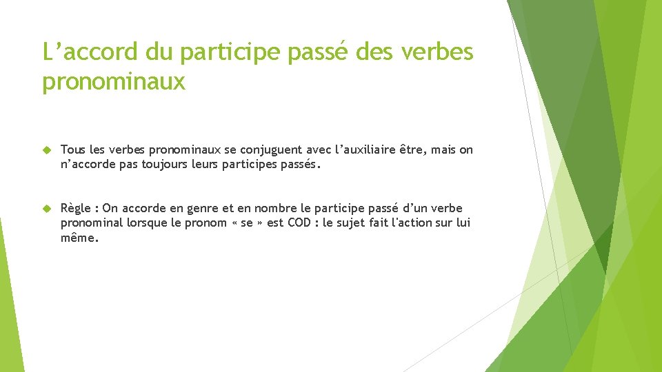 Accords particuliers du participe pass Niveau avanc Accord