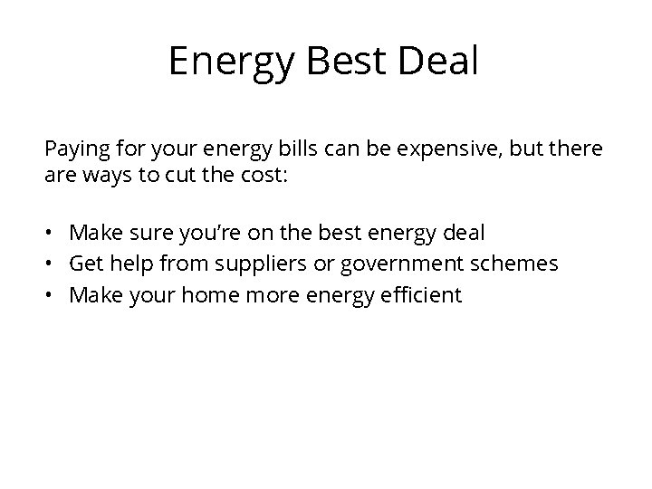 Energy Best Deal Paying for your energy bills