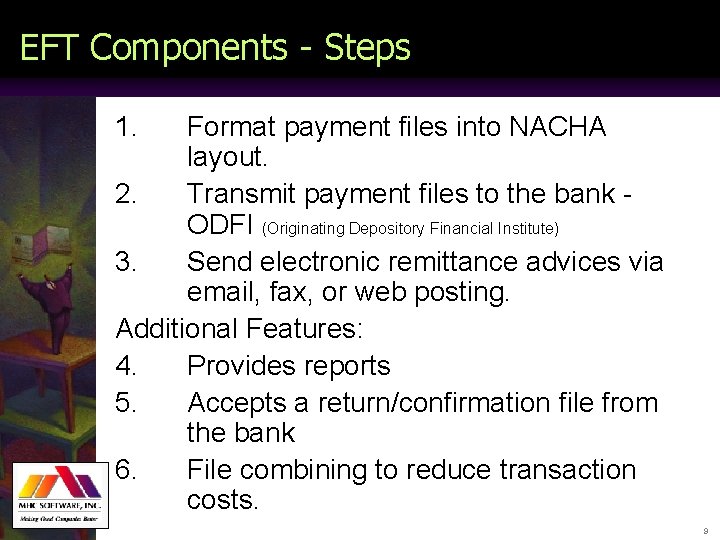 Electronic Funds Transfer EFT Overview MHC Software Inc