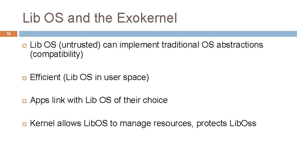 1 MODERN SYSTEMS EXTENSIBLE KERNELS AND CONTAINERS CS