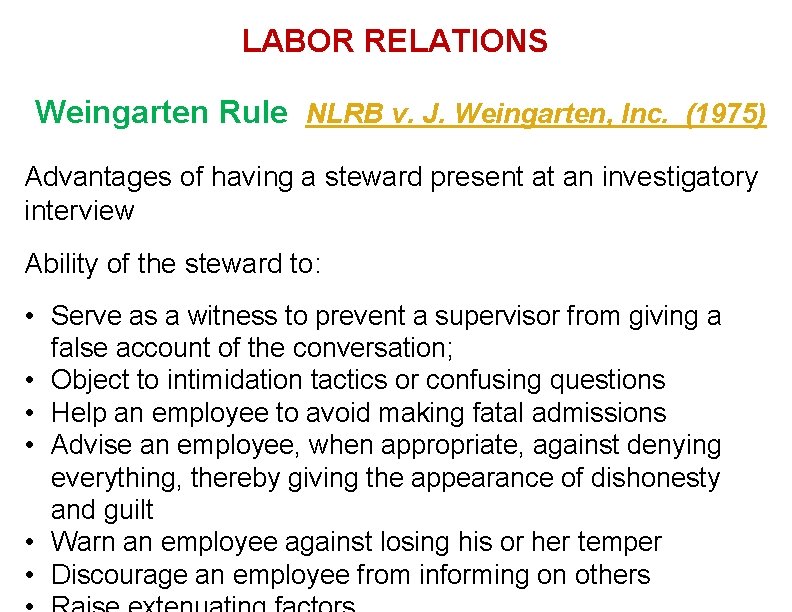 LABOR RELATIONS WAYNE P SCHULMAN Esq SVP General