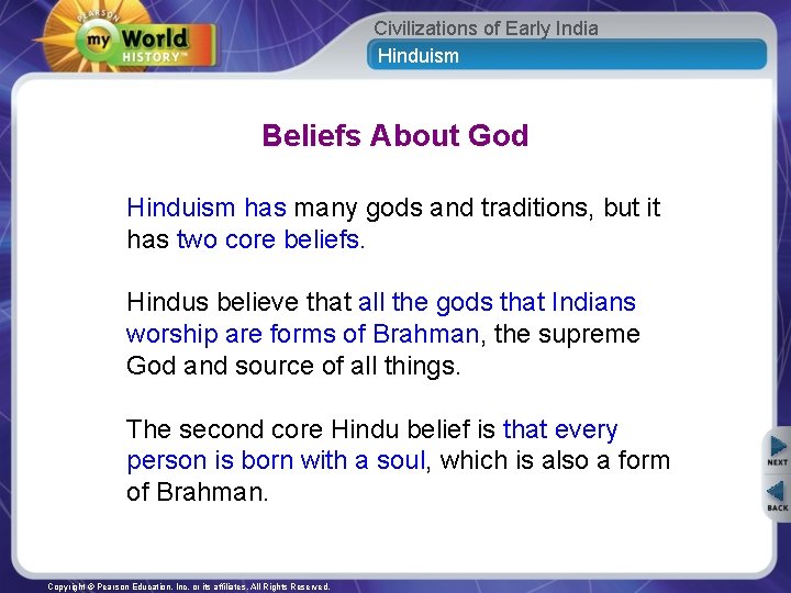 Civilizations of Early India Hinduism Seat work Students