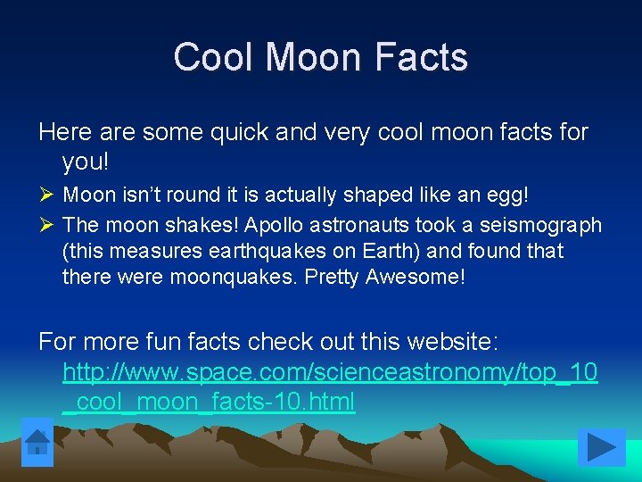 Phases of the Moon An Interactive Presentation By