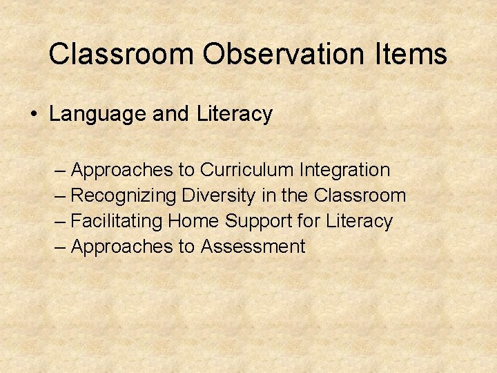 Early Language and Literacy Classroom Observation ELLCO Informational
