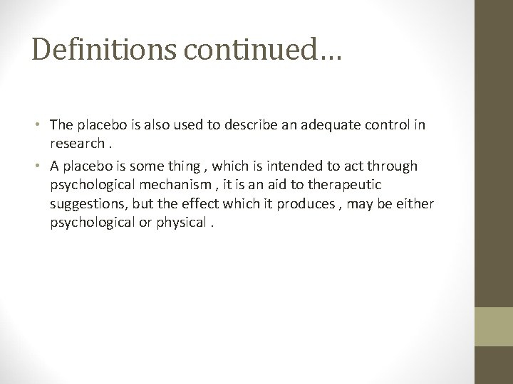 Placebo effect in clinical practice Radwan Banimustafa MD