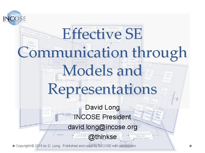 Effective SE Communication through Models and Representations David