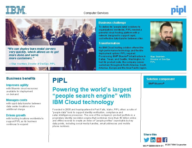 Computer Services Business challenge To deliver its people