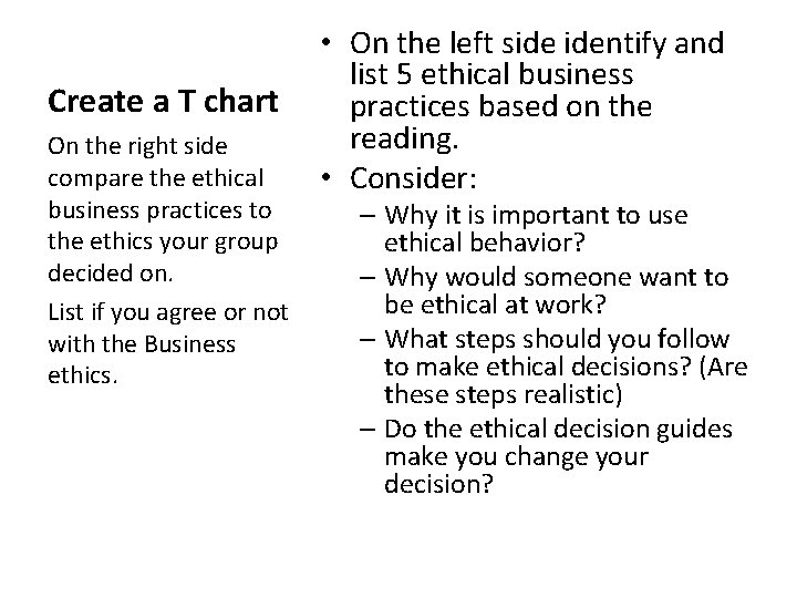 Ethics Bell Ringer What are Business Ethics What