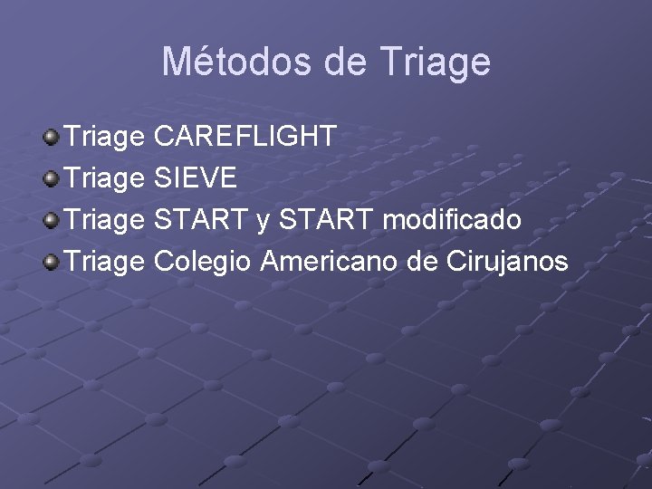 Triage en Incidentes con victimas mltiples Dr Msc