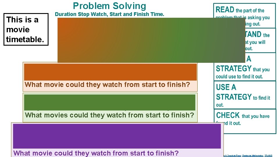 Problem Solving INST RUC Duration Stop Watch Start