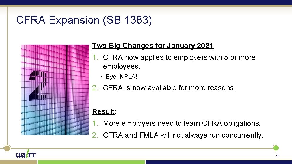 Labor Law Update December 1 2020 PRESENTED BY