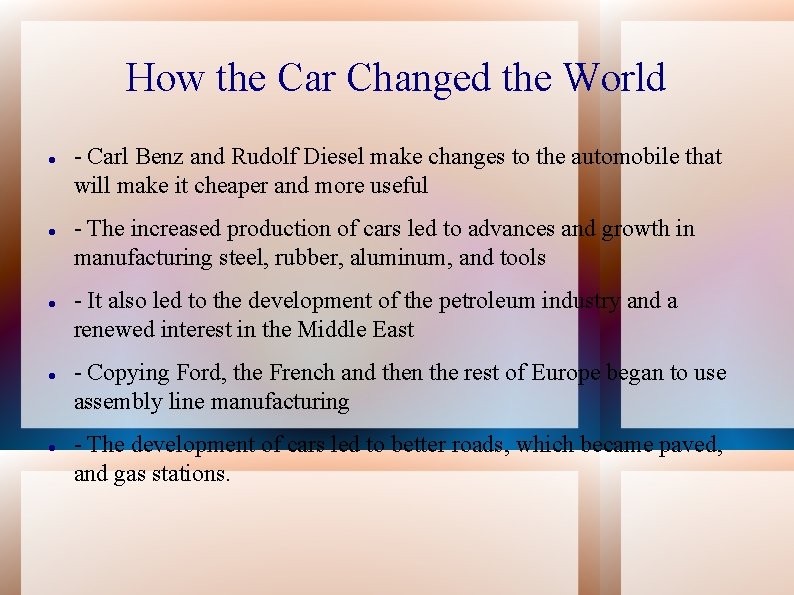 The 2 nd Industrial Revolution Main Objectives Understand