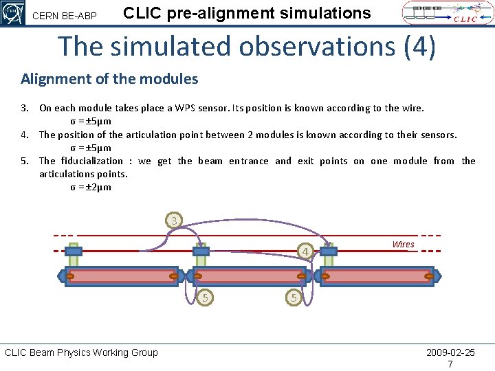 CERN BEABP CLIC prealignment simulations Update on the