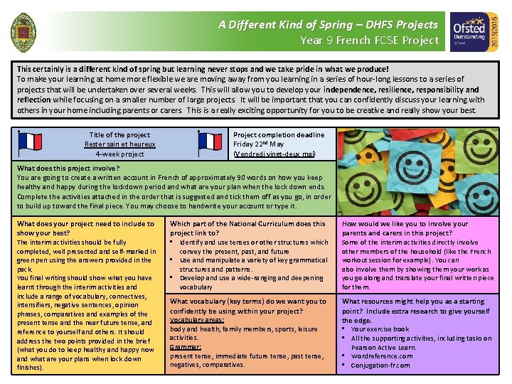 A Different Kind of Spring DHFS Projects Year