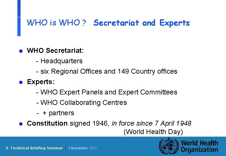 Safe quality medicines 1 Technical Briefing Seminar 1