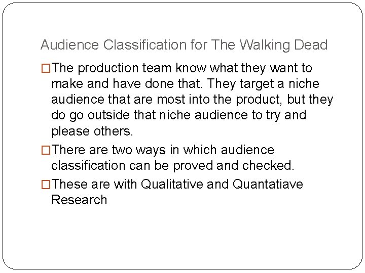Understanding how media producers define audiences for their