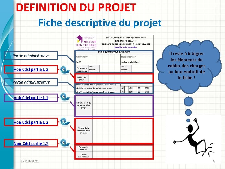 SEMINAIRE STI 2 DEE EXEMPLE DORGANISATION DUN PROJET