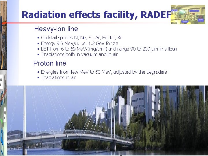 Survey of test beam and irradiation facilities present