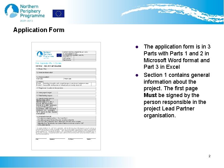 Application Form Part 1 Sections 1 3 How