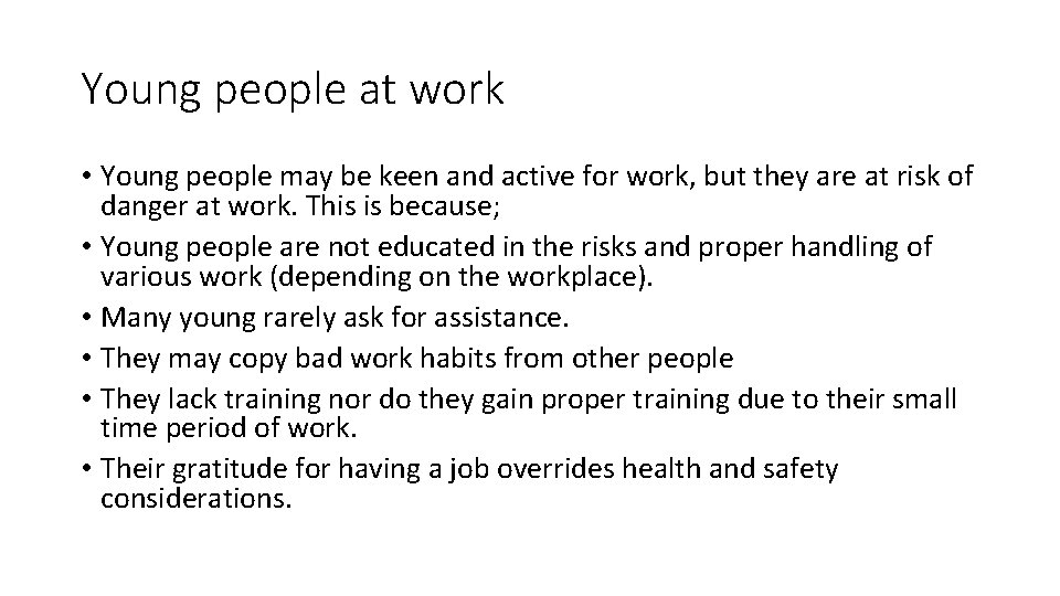 OHS REPORT BY JARED GIBSON MAX HANDSAKER HARRY