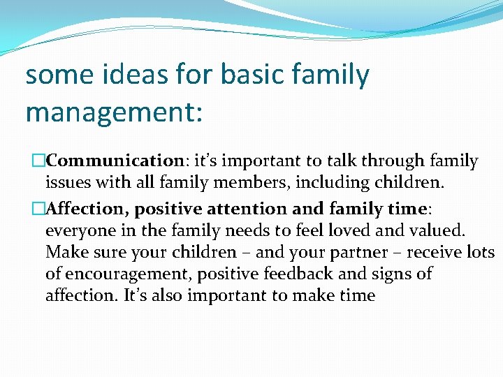 Family Management and parenting Introduction to family management