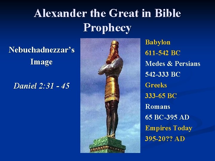 Alexander the Great In Bible Prophecy Kingdom of