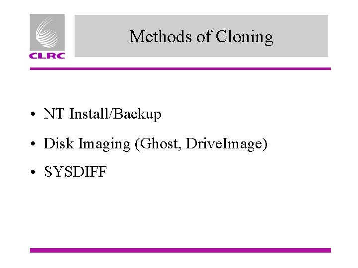 Cloning Windows NT Systems Mainly based on experiences