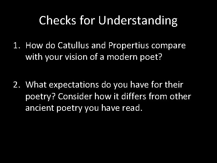 Lecture Introduction to Lyric Poetry 1 DWBAT identify