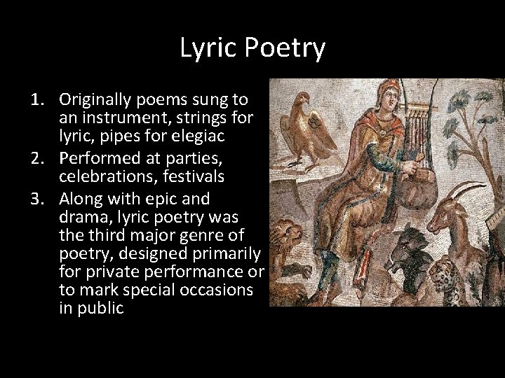 Lecture Introduction to Lyric Poetry 1 DWBAT identify