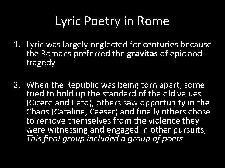 Lecture Introduction to Lyric Poetry 1 DWBAT identify