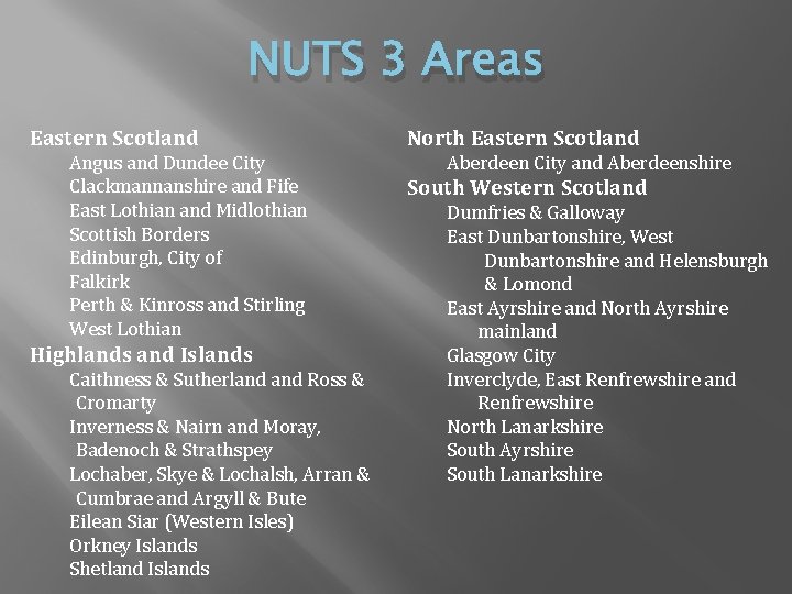 REGIONAL LABOUR MARKET GEOGRAPHIES IN SCOTLAND CITIES REGIONS