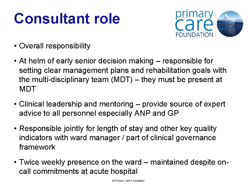 Community Hospital Review The Clinical Model What did