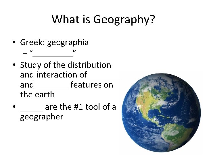 Basics of Geography Unit 1 The 5 Themes
