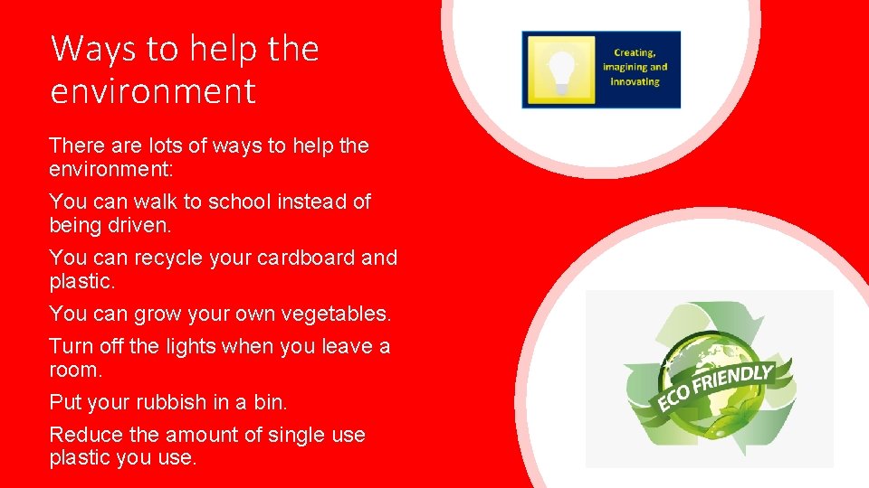 PSHE Term 6 Week 7 Be the change