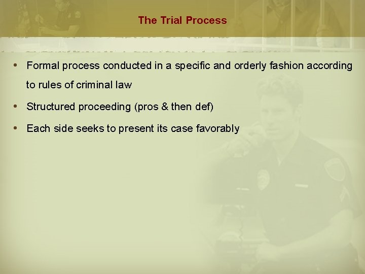 Basic Overview The Criminal Mock Trial The Trial