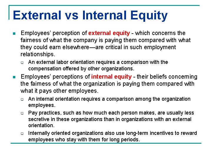 Motivating Employees through Compensation Lesson 11 Learning Objectives