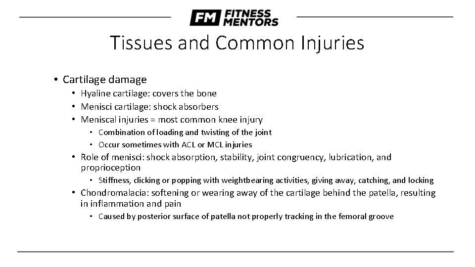 Chapter 15 Power Point Exercise Considerations for Injuries