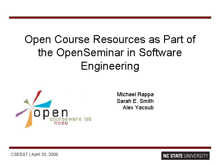 Open Course Resources as Part of the Open