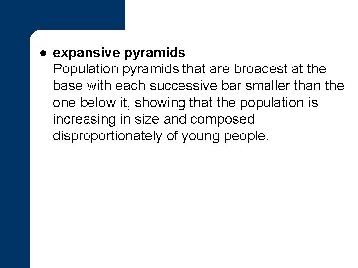 Chapter 12 Population and Urbanization Key Terms l