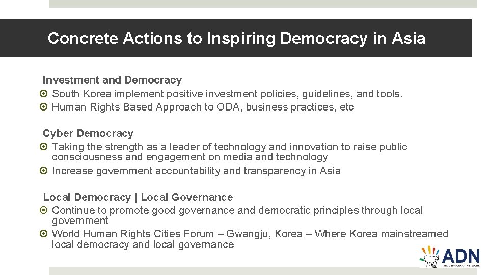 Civil Societys Perspective South Koreas Role in Leading