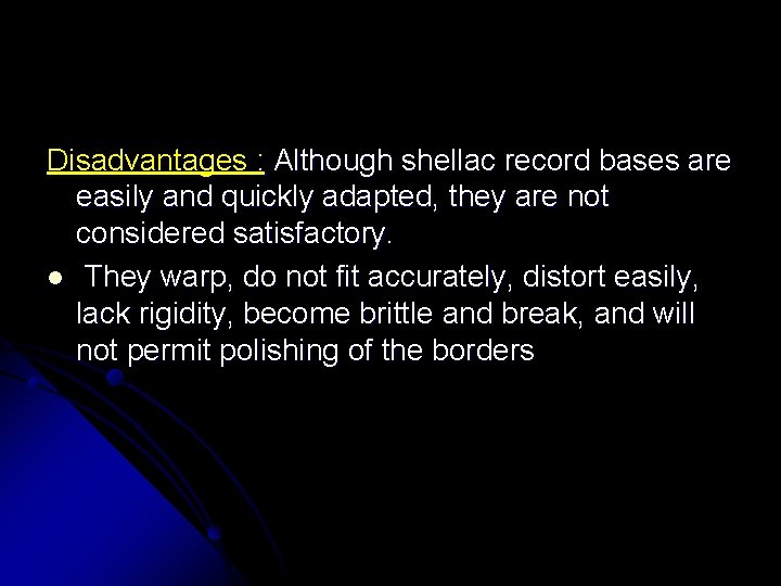 Record bases occlusion rims Record bases Definition l