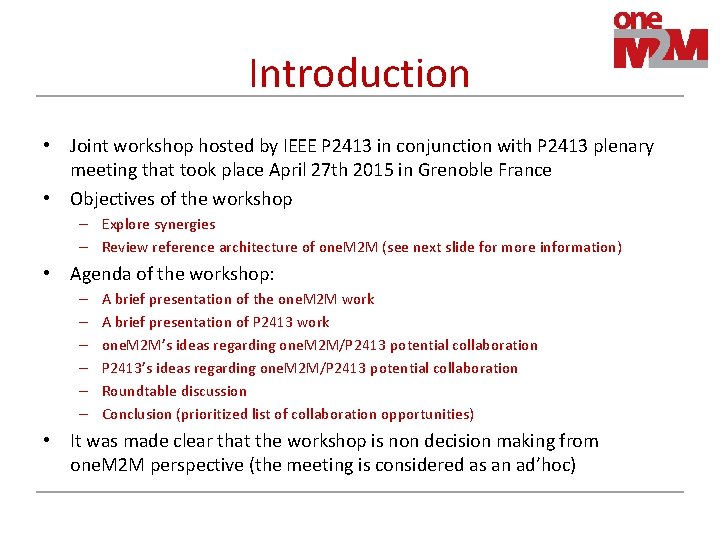 Collaboration with IEEE P 2413 Source Omar Elloumi