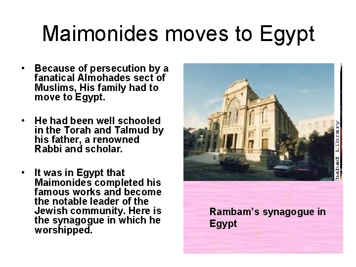 Moses Maimonides 1135 1204 Moses Maimonides was born